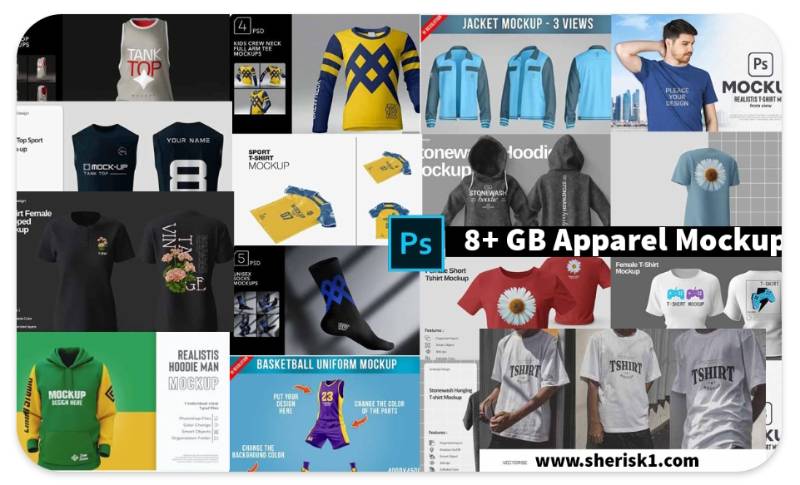 8 Gb Apparel Mockup | Amazing